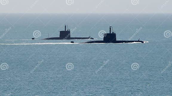 South African Navy Submarines Stock Photo - Image of patrol, flags: 6321608