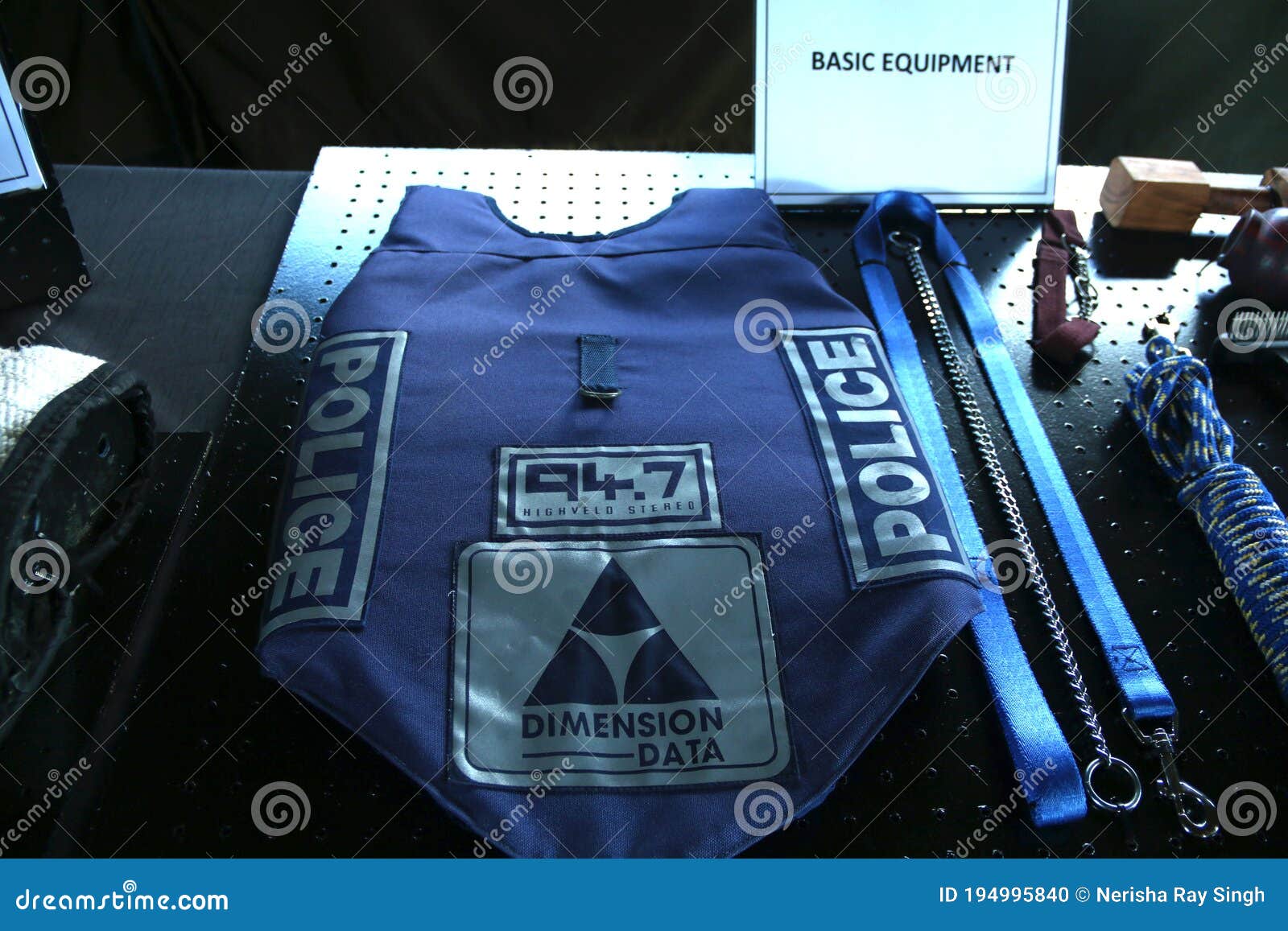 South African Police Basic Equipment Vest Editorial Image - Image of ...