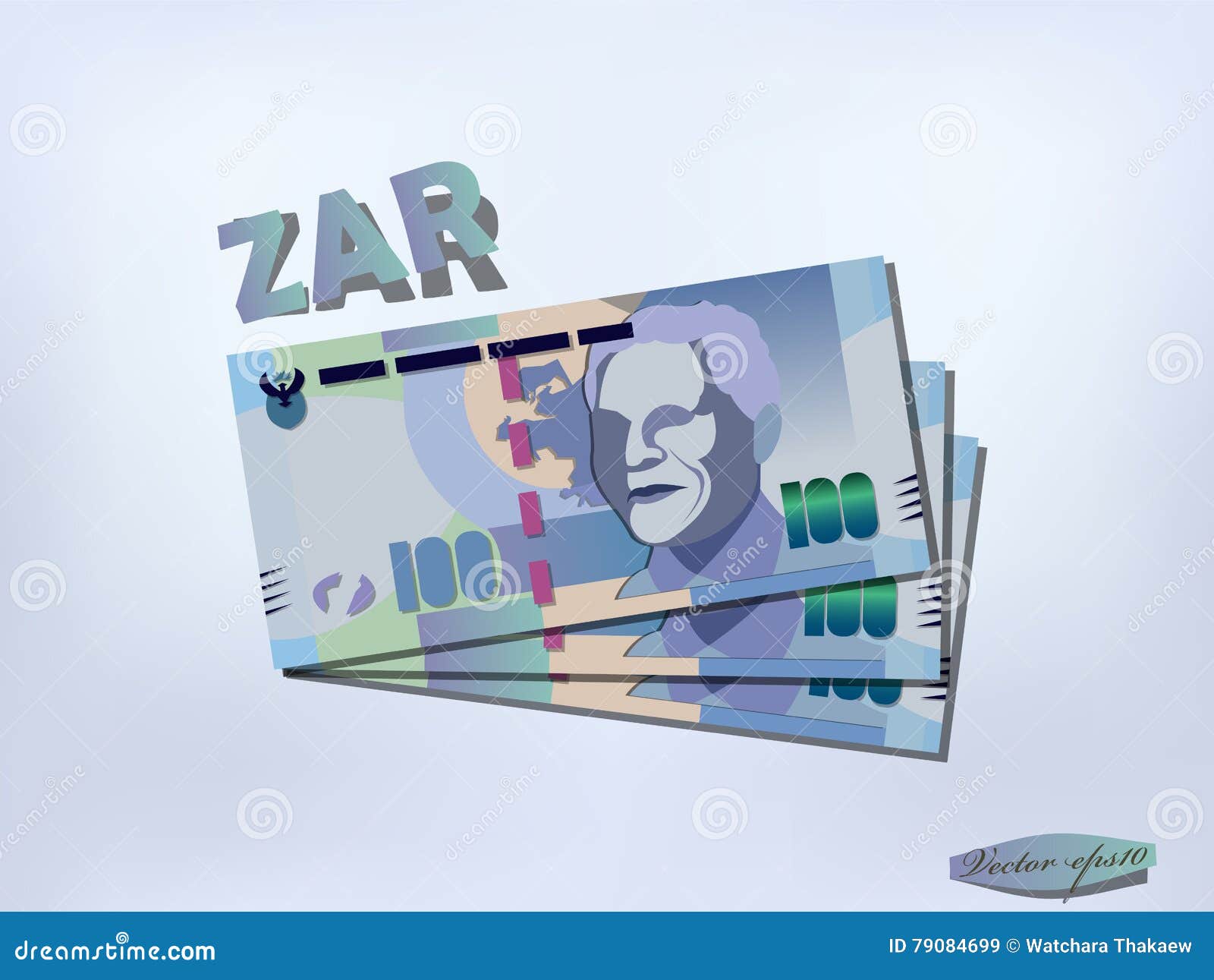 South African Rand Money Paper Design Stock Vector - Illustration of ...