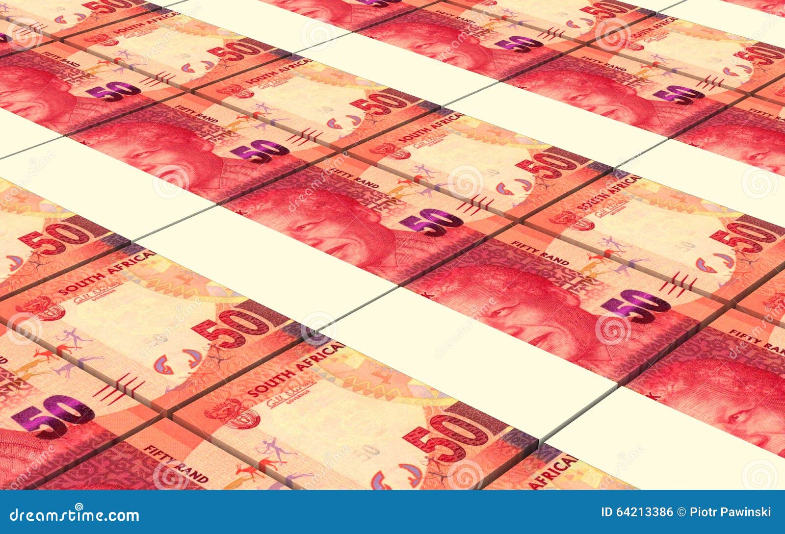 South African Rands Bills Stacks Background. Editorial Photo ...