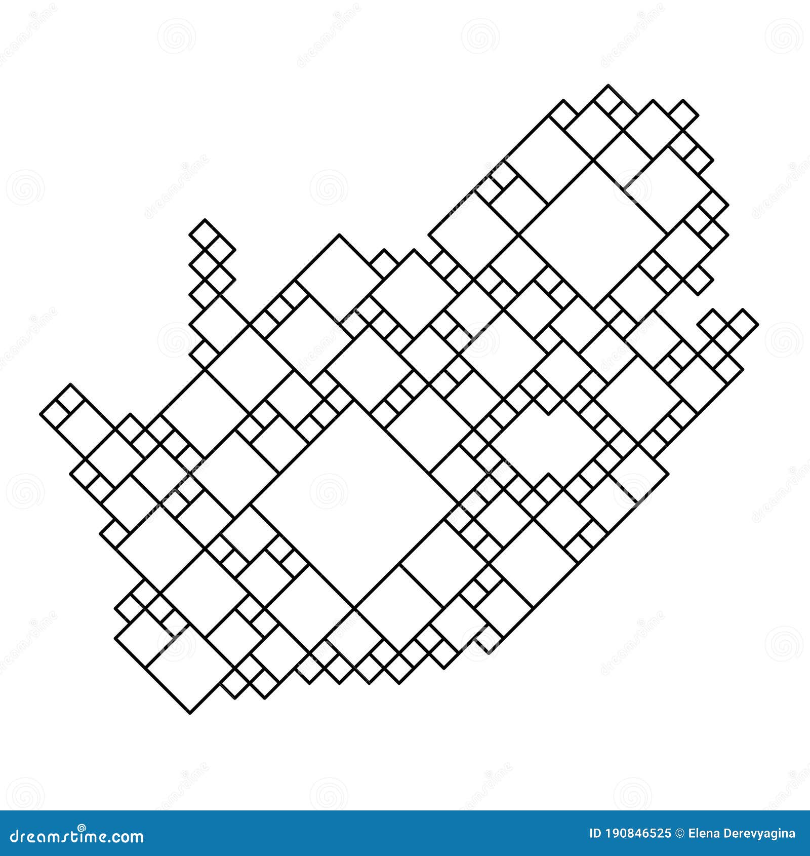 South African Republic Map from Black Pattern from a Grid of Squares of ...