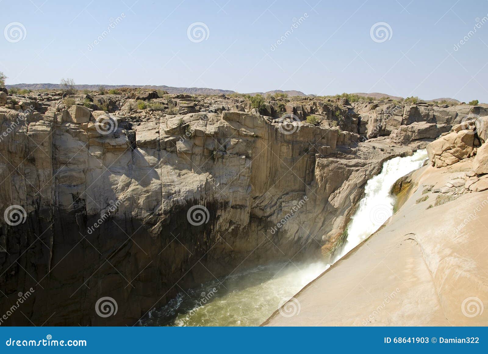 South African River Flowing from Augrabies Stock Image - Image of oasis ...