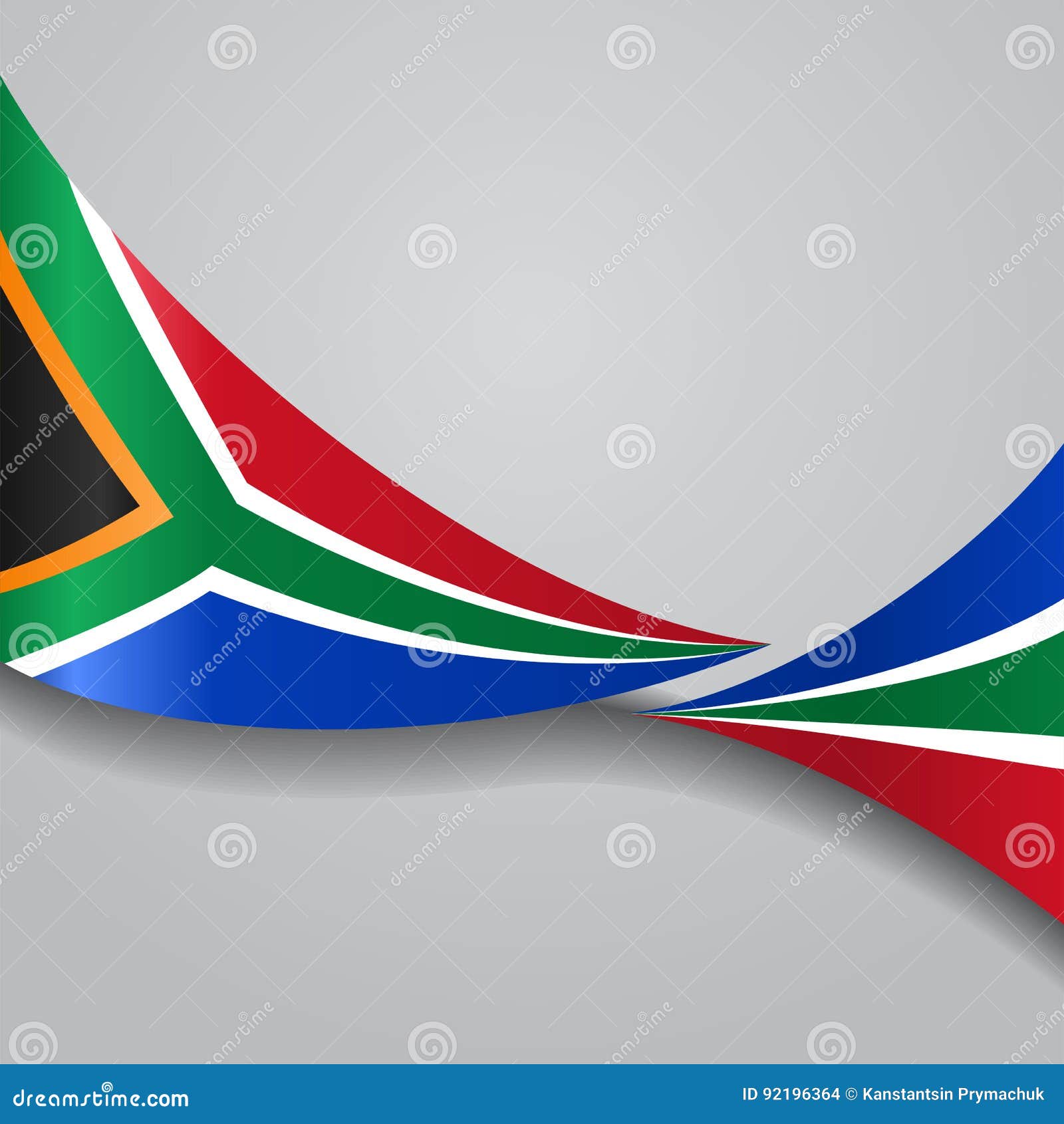 South African Wavy Flag. Vector Illustration. Stock Vector ...