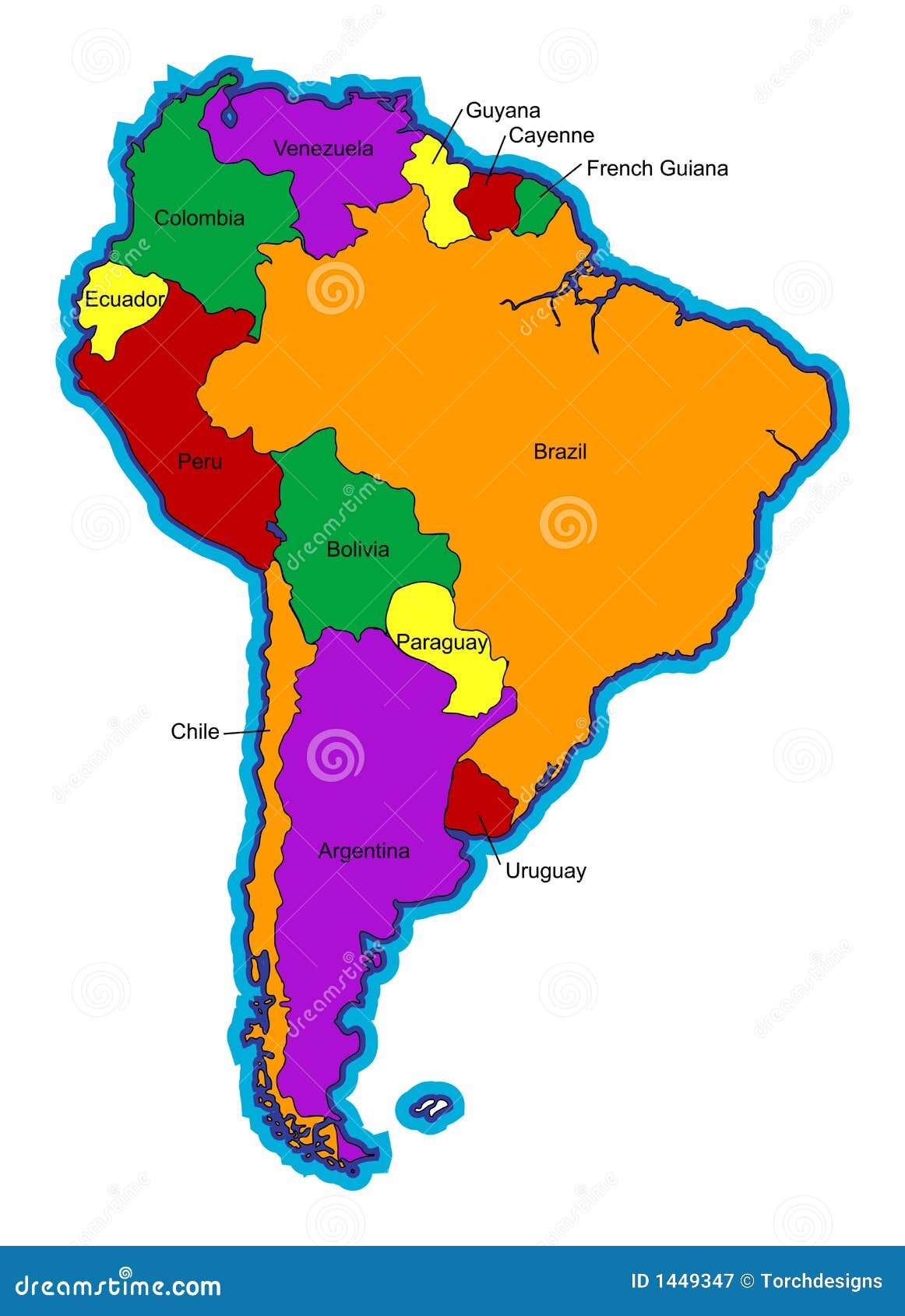 Latin America Capital Cities Map