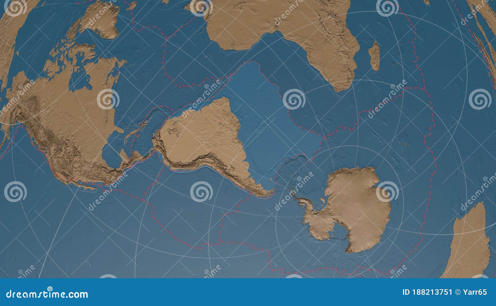 South American Plate Overview - Grayscale Stock Illustration ...
