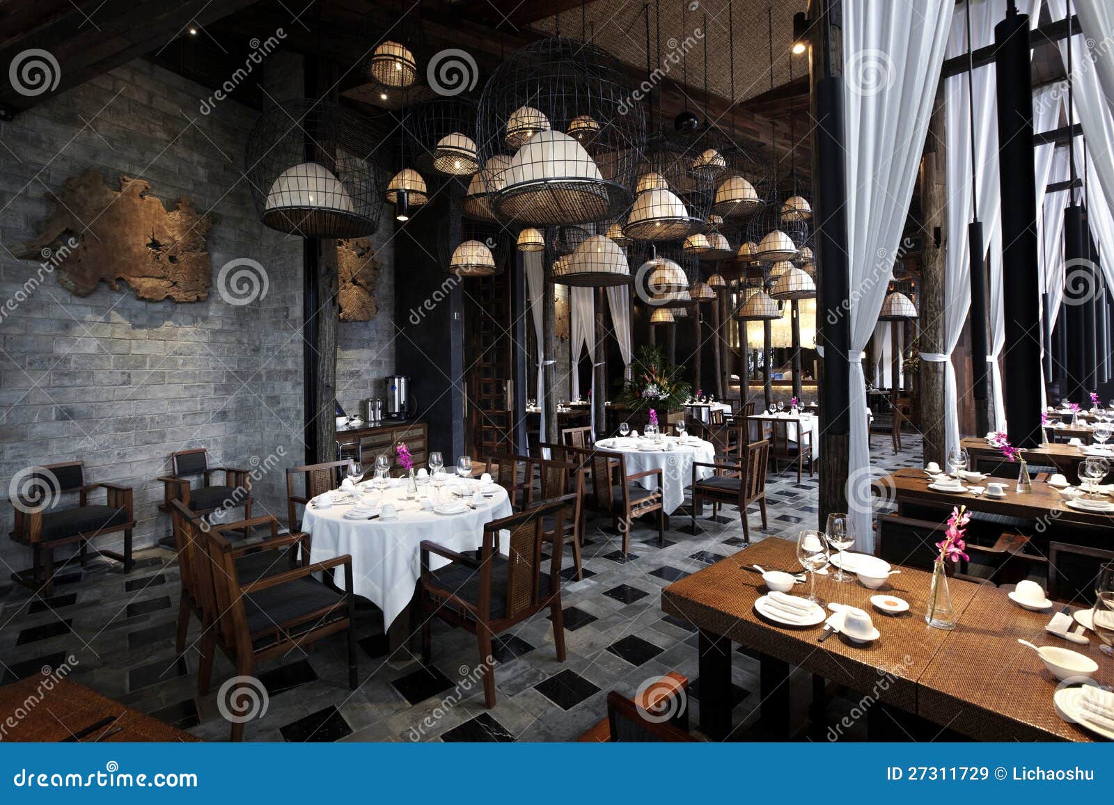 South Asia Style Features Renovated Restaurant Stock Image - Image of ...