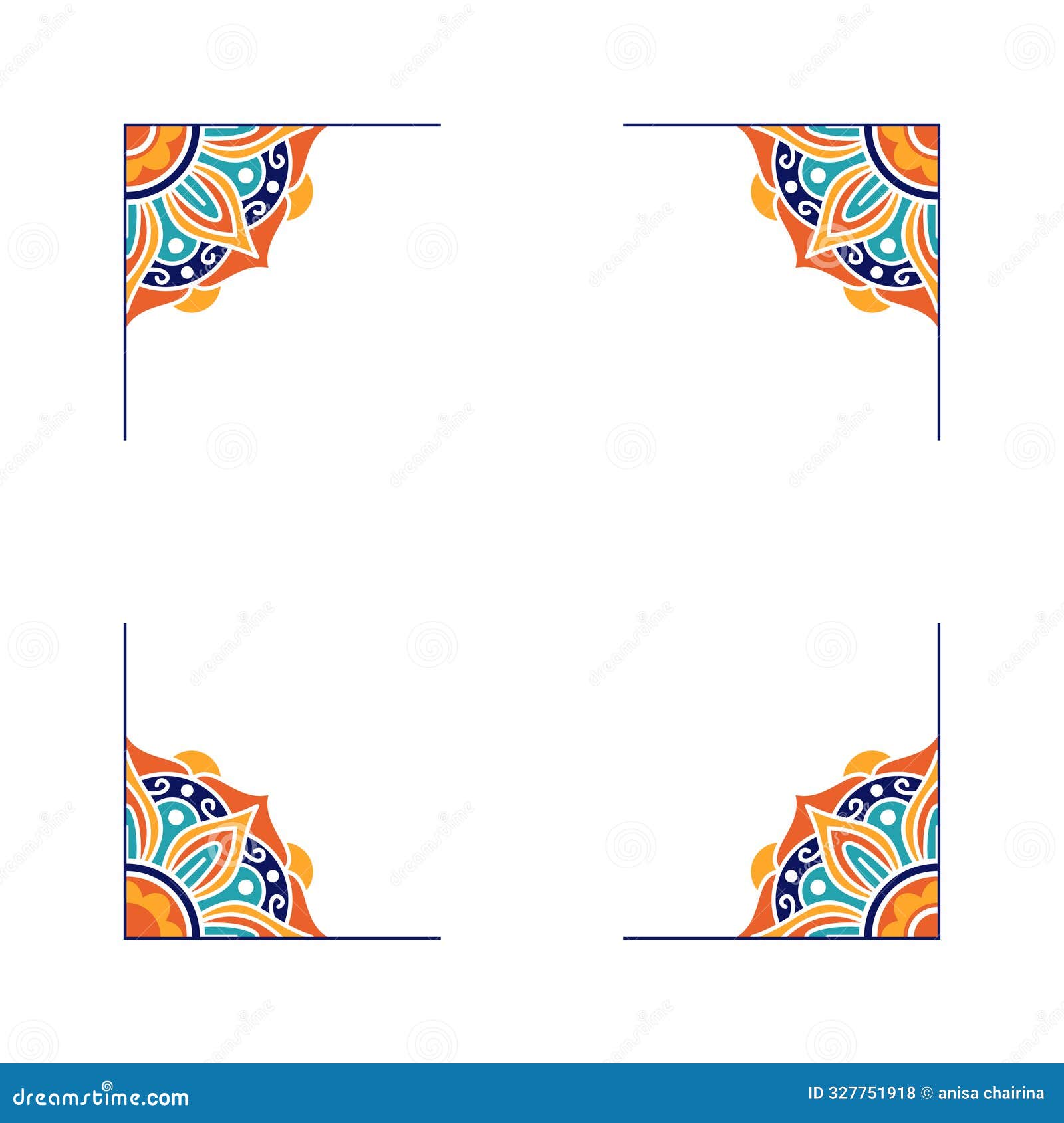 South Asian Heritage Frame Vector Collection Stock Illustration ...