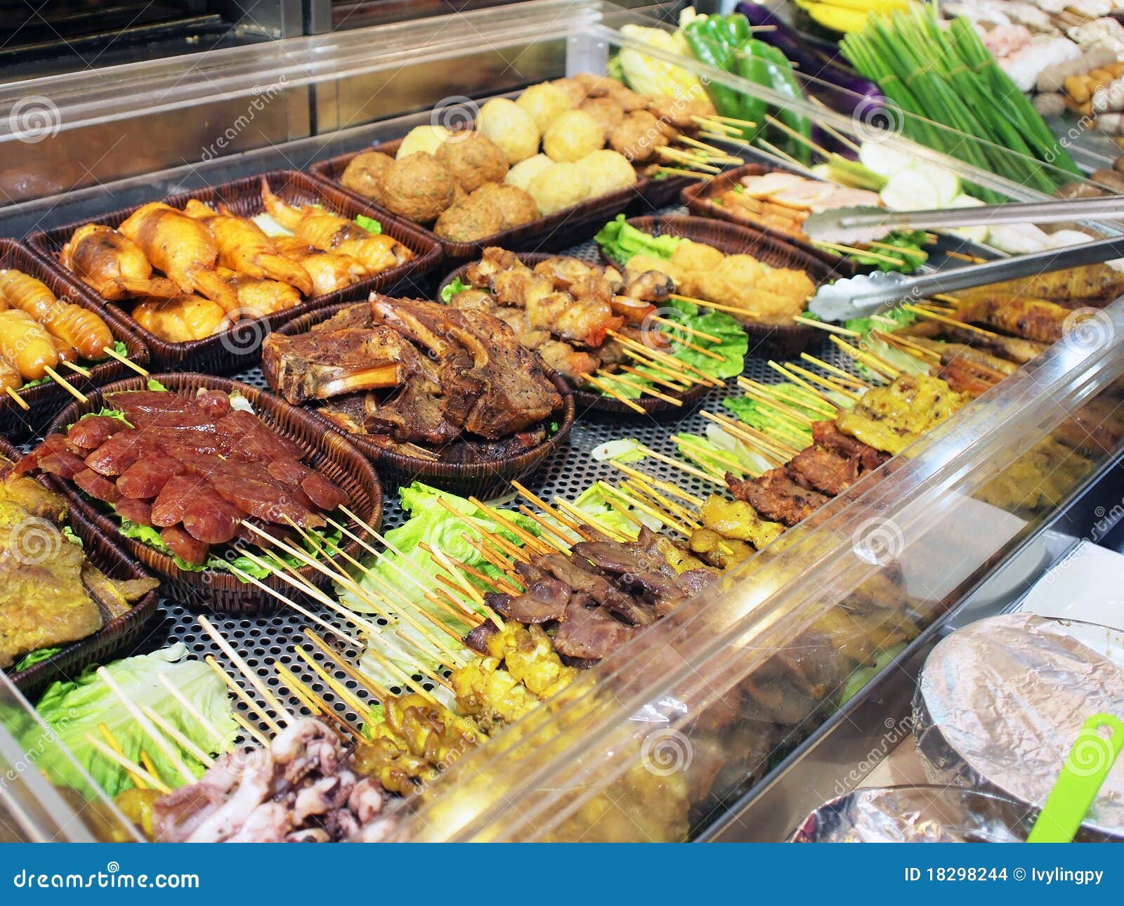 South Asian Satay Skewers stock photo. Image of meal - 18298244