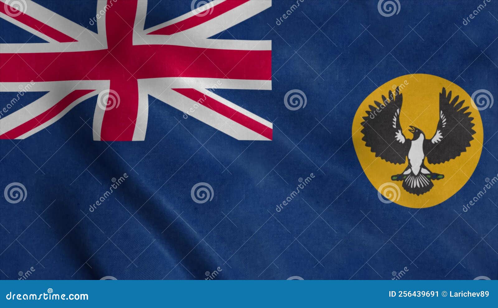 South Australia State Flag, Australia, Waving in the Wind, Realistic ...