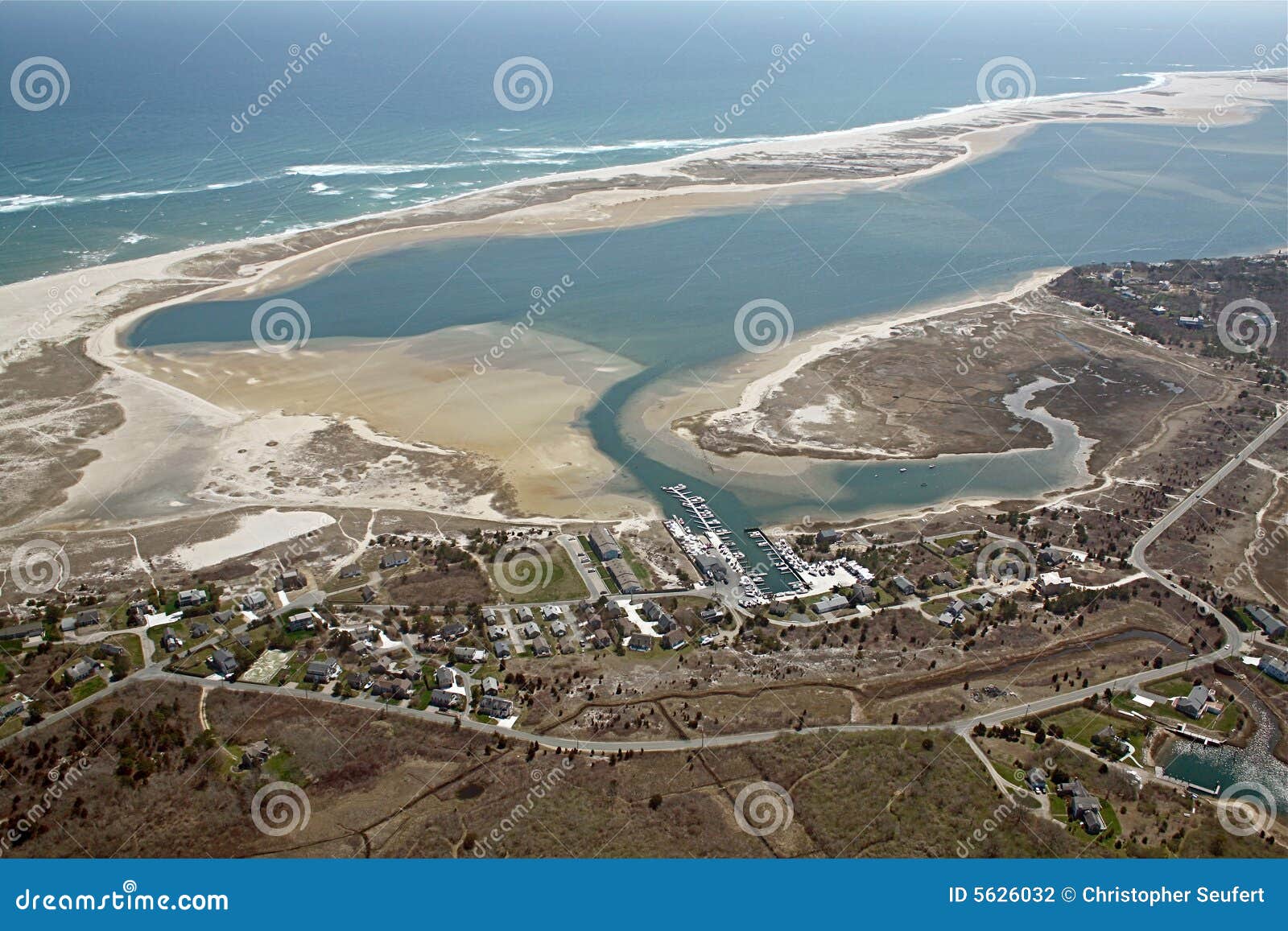 South Beach Aerial at Chatham, Cape Cod Stock Photo - Image of ...