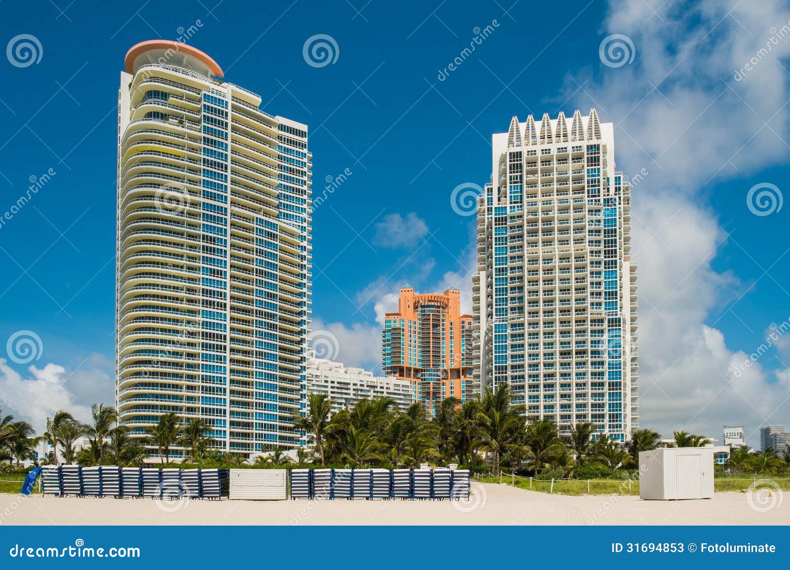 South Beach stock image. Image of sand, palm, colorful - 31694853