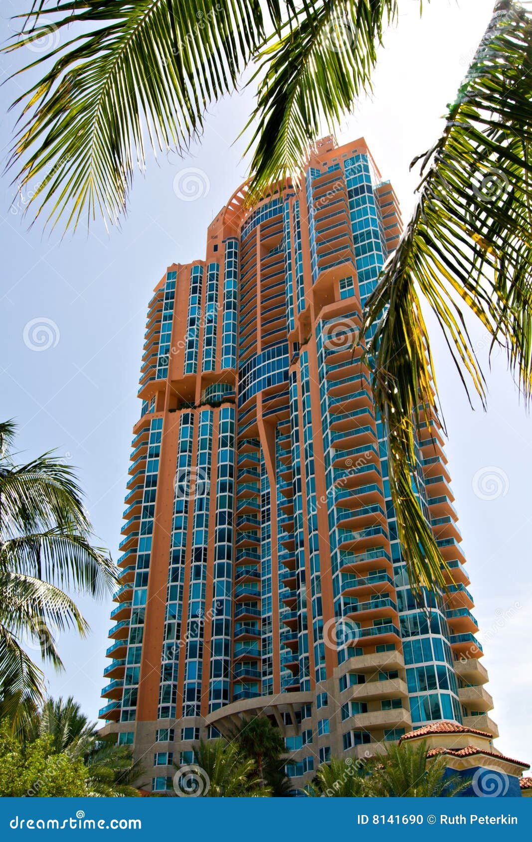 South Beach High Rise stock photo. Image of highrise, homes - 8141690