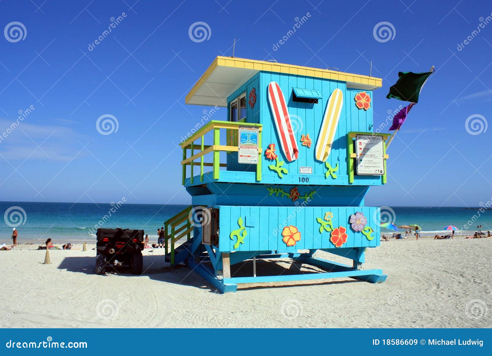 Lifeguard Stand At The Beach Editorial Image | CartoonDealer.com #61097860