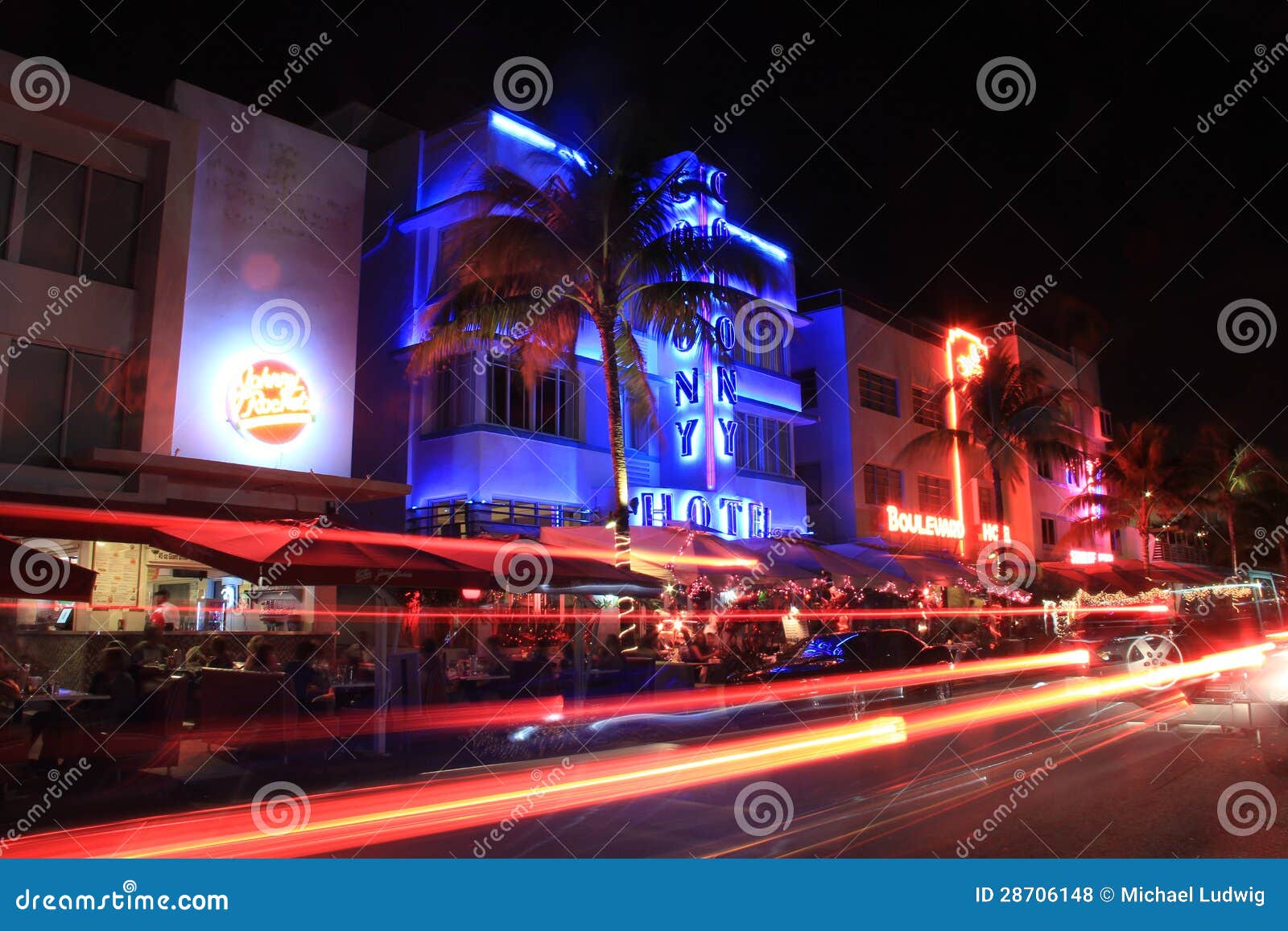 South Beach Neon lights editorial stock photo. Image of miami - 28706148