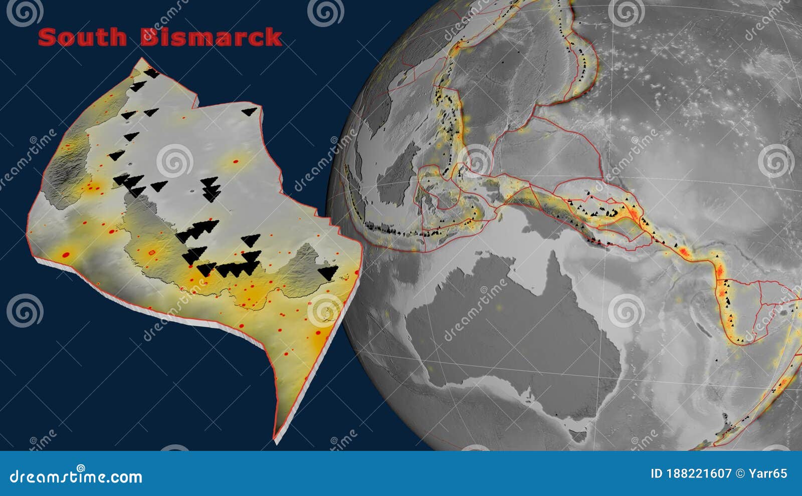 South Bismarck Plate Described and Presented - Grayscale Stock ...