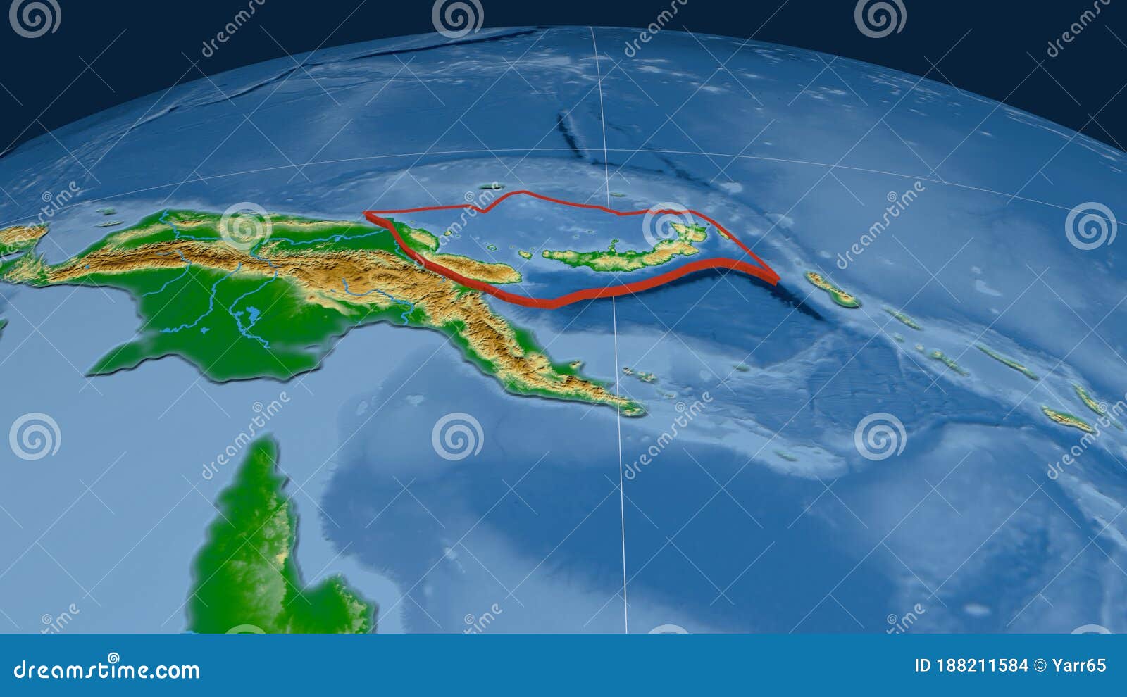 South Bismarck Plate Extruded - Physical Stock Illustration ...