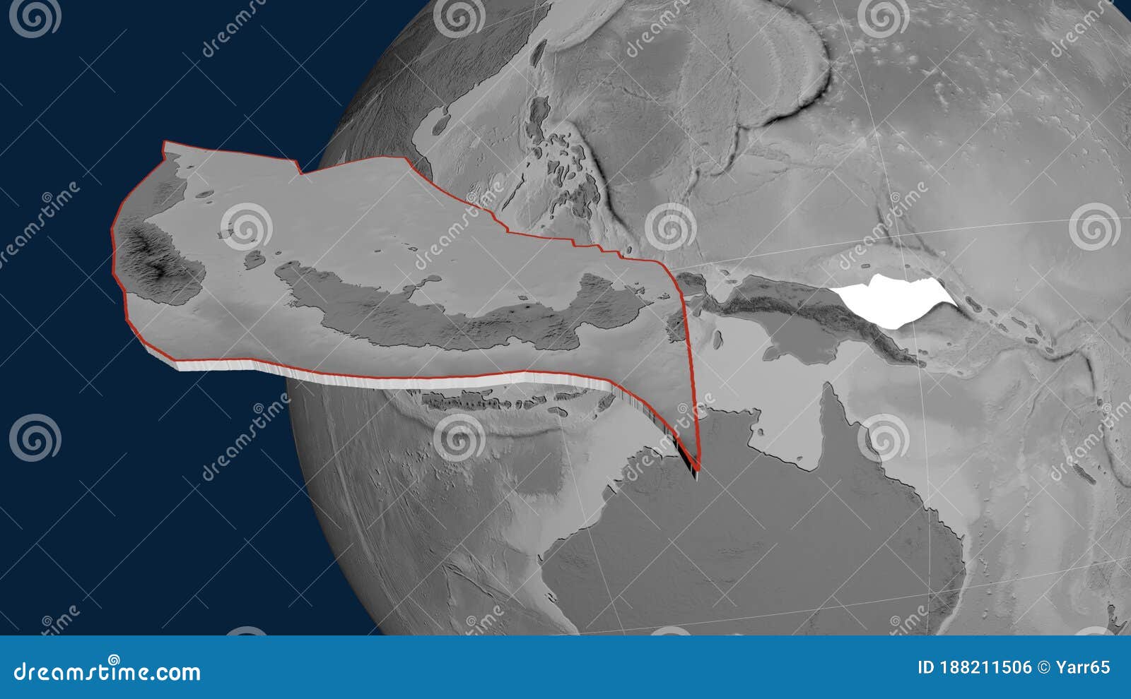 South Bismarck Plate Presented - Grayscale Stock Illustration ...