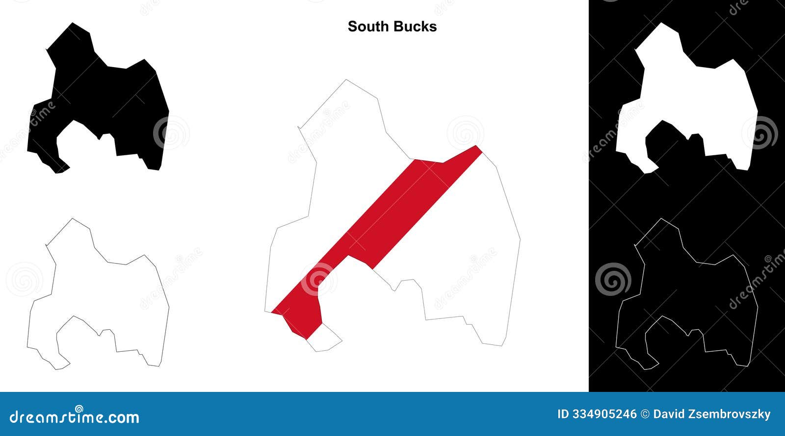 South Bucks outline map stock illustration. Illustration of district ...