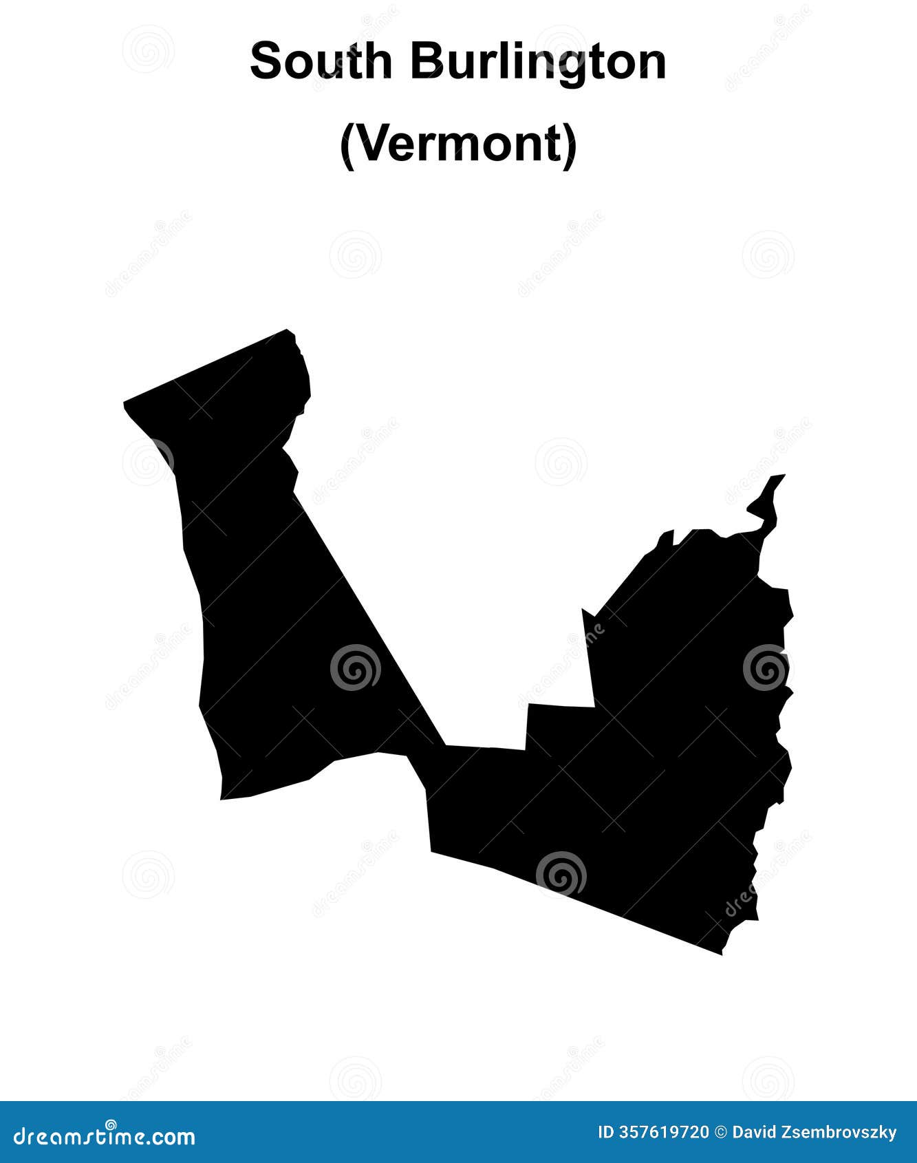 Burlington Outline Map Cartoon Vector | CartoonDealer.com #357333029