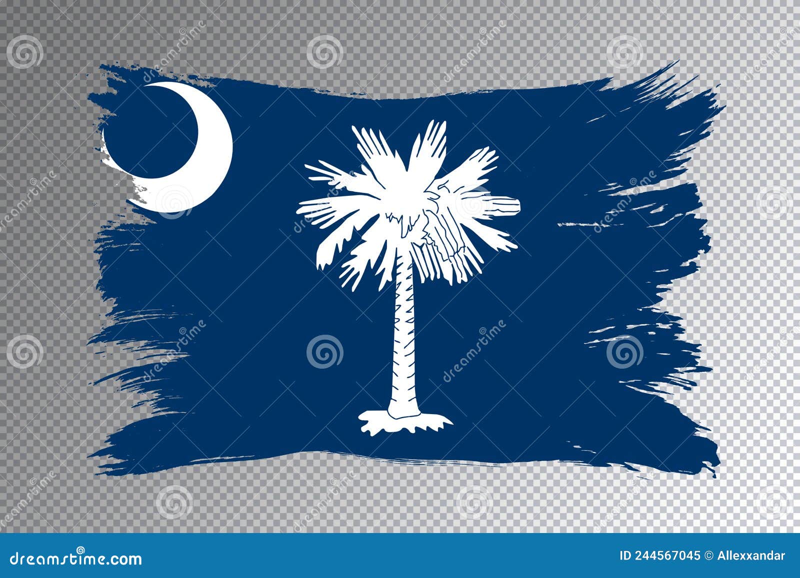 South Carolina State Flag, South Carolina Flag Stock Illustration ...