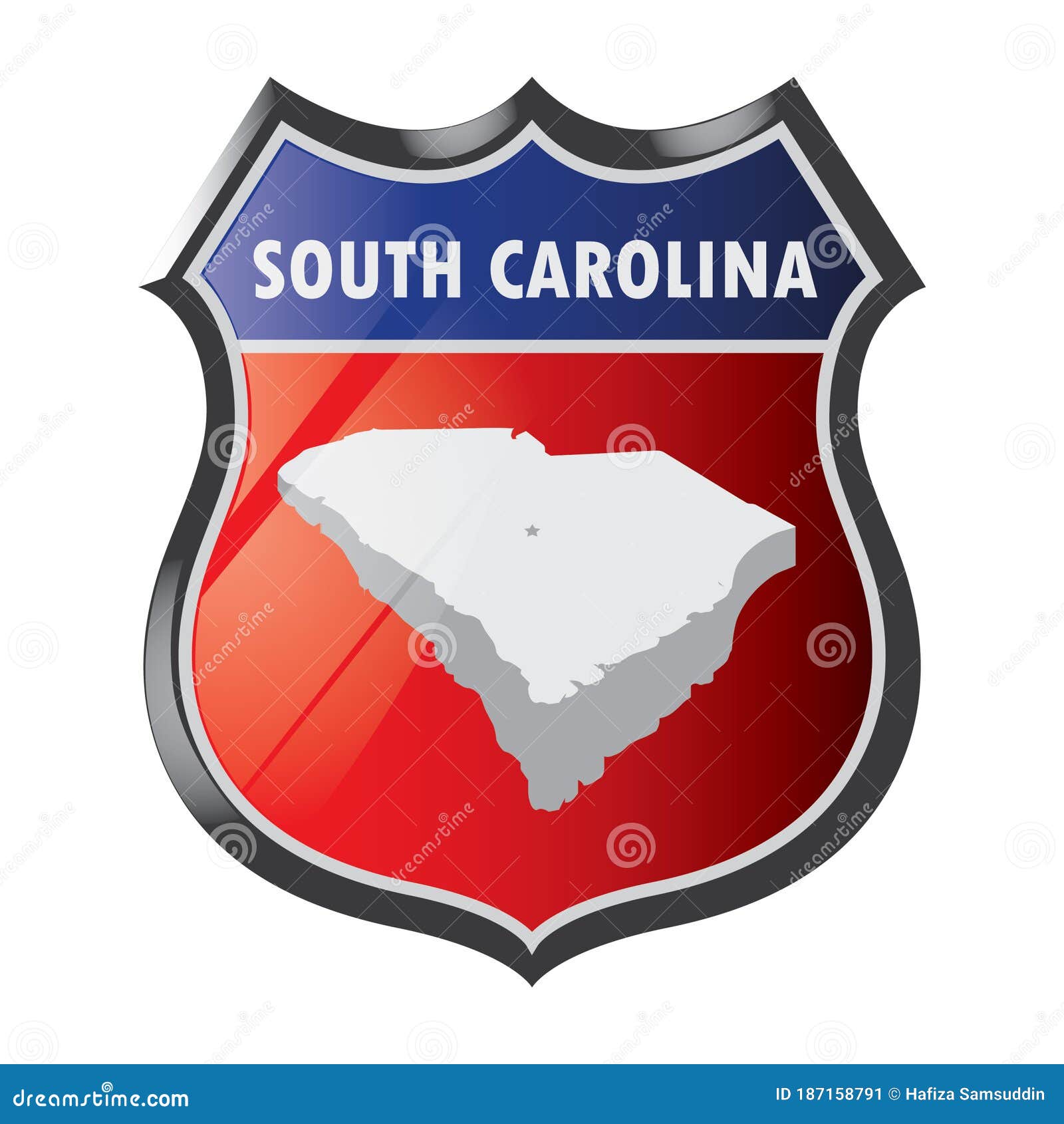 South Carolina State. Vector Illustration Decorative Design Stock ...
