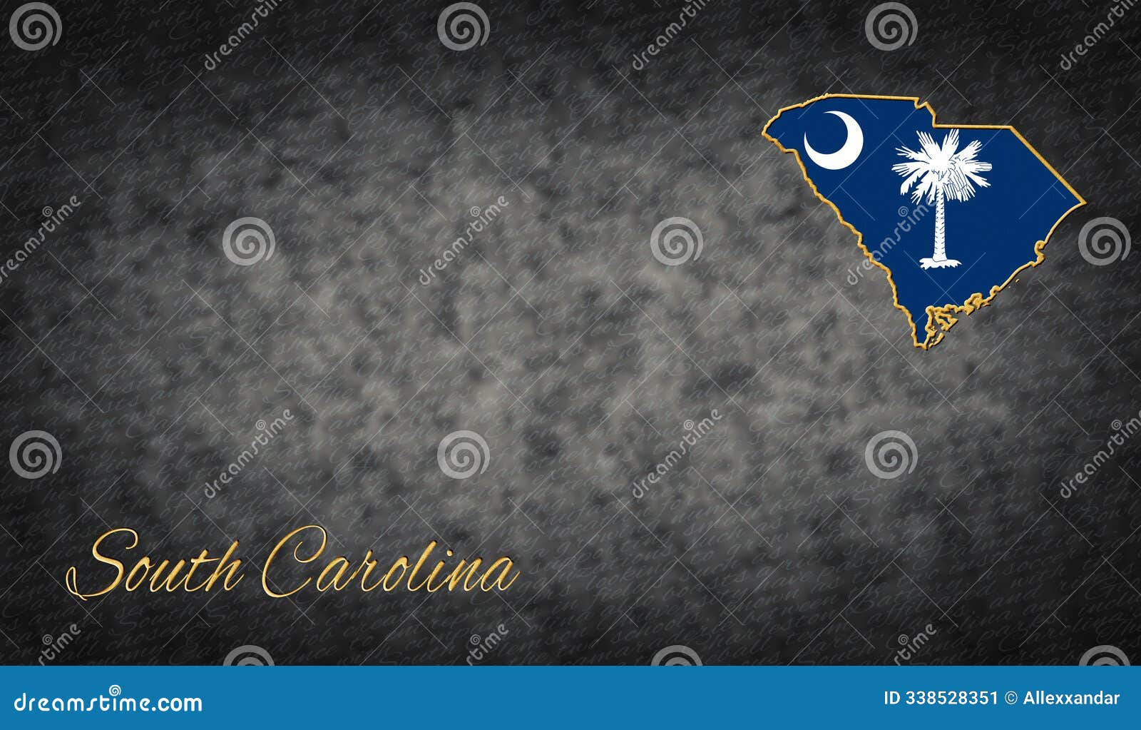 South Carolina Symbols, Map of South Carolina Stock Image - Image of ...