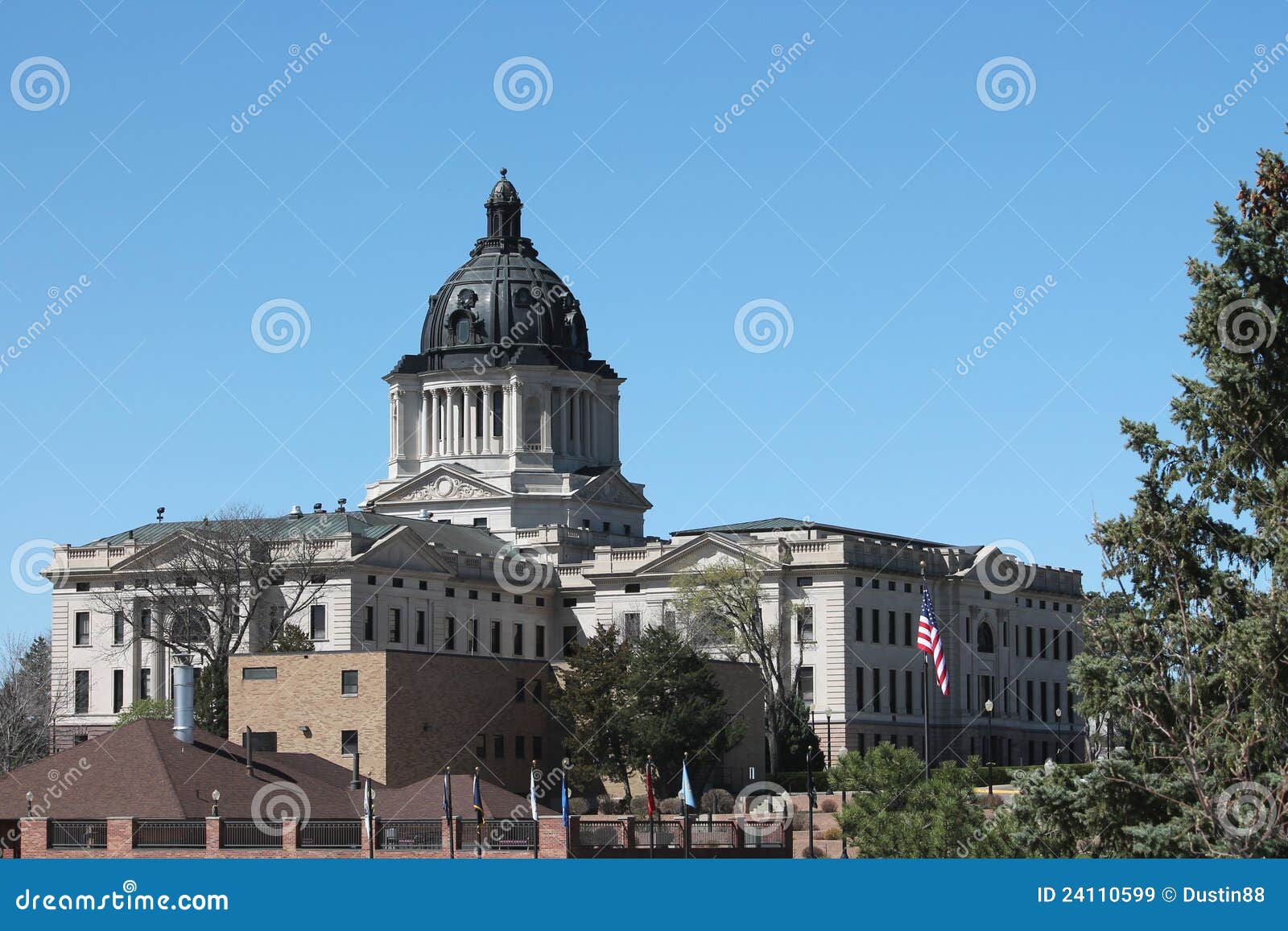 South Dakota State Capitol Complex Stock Image - Image of dome, state ...