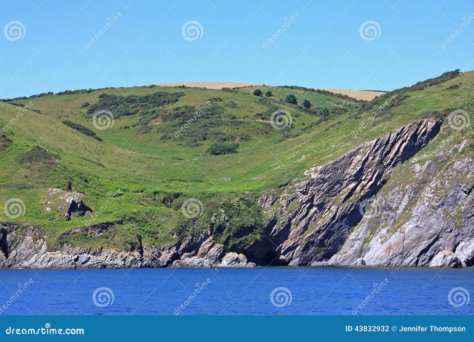 South Devon coast stock photo. Image of volcanic, rocks - 43832932