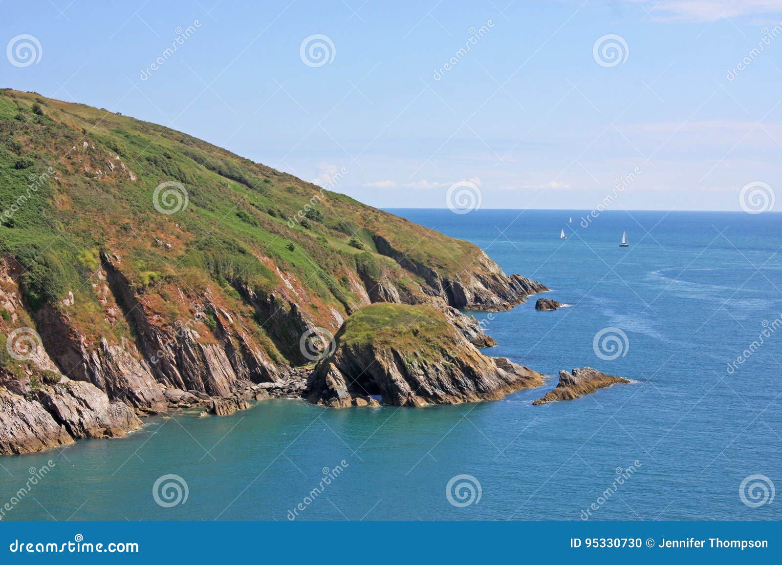 South Devon Coast stock photo. Image of cliff, headland - 95330730
