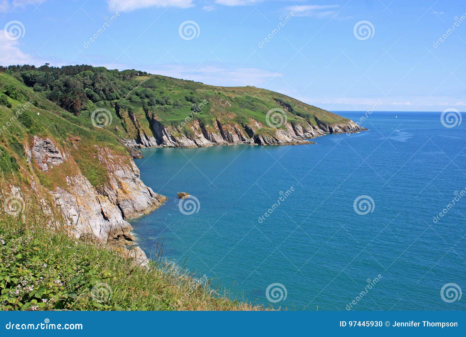 South Devon Coast stock photo. Image of devon, rock, ocean - 97445930