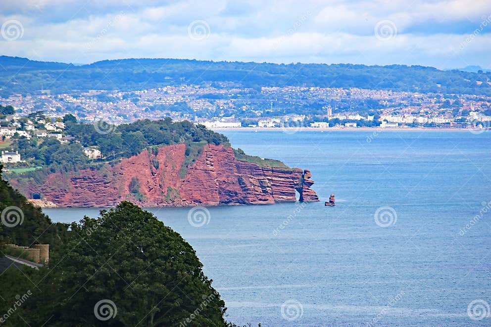 Coast of Labrador Bay, Devon Stock Image - Image of blue, coastline ...