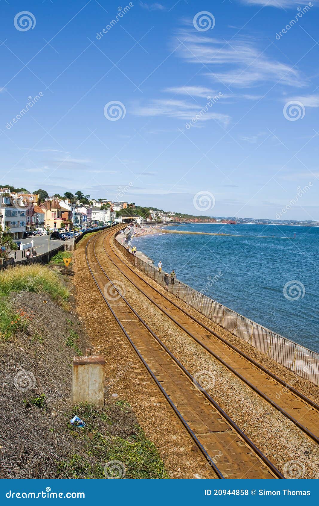 South Devon Railway Sea Wall Editorial Stock Photo - Image of water ...