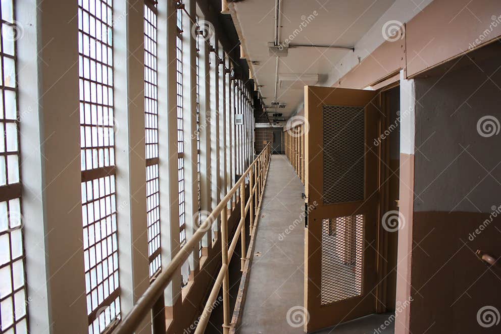 A South-Facing Window-Wall Illuminates a Prison Cellblock Stock Photo ...
