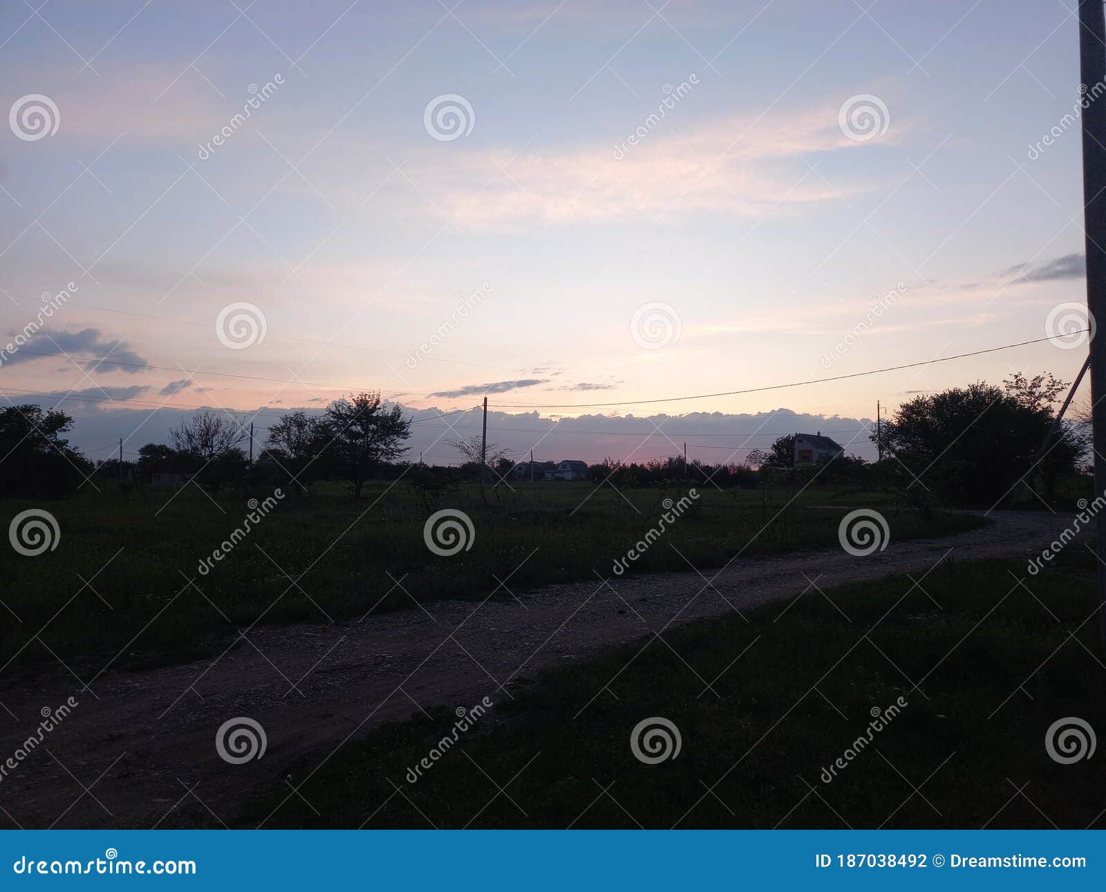 South farm in the evening stock photo. Image of prairie - 187038492