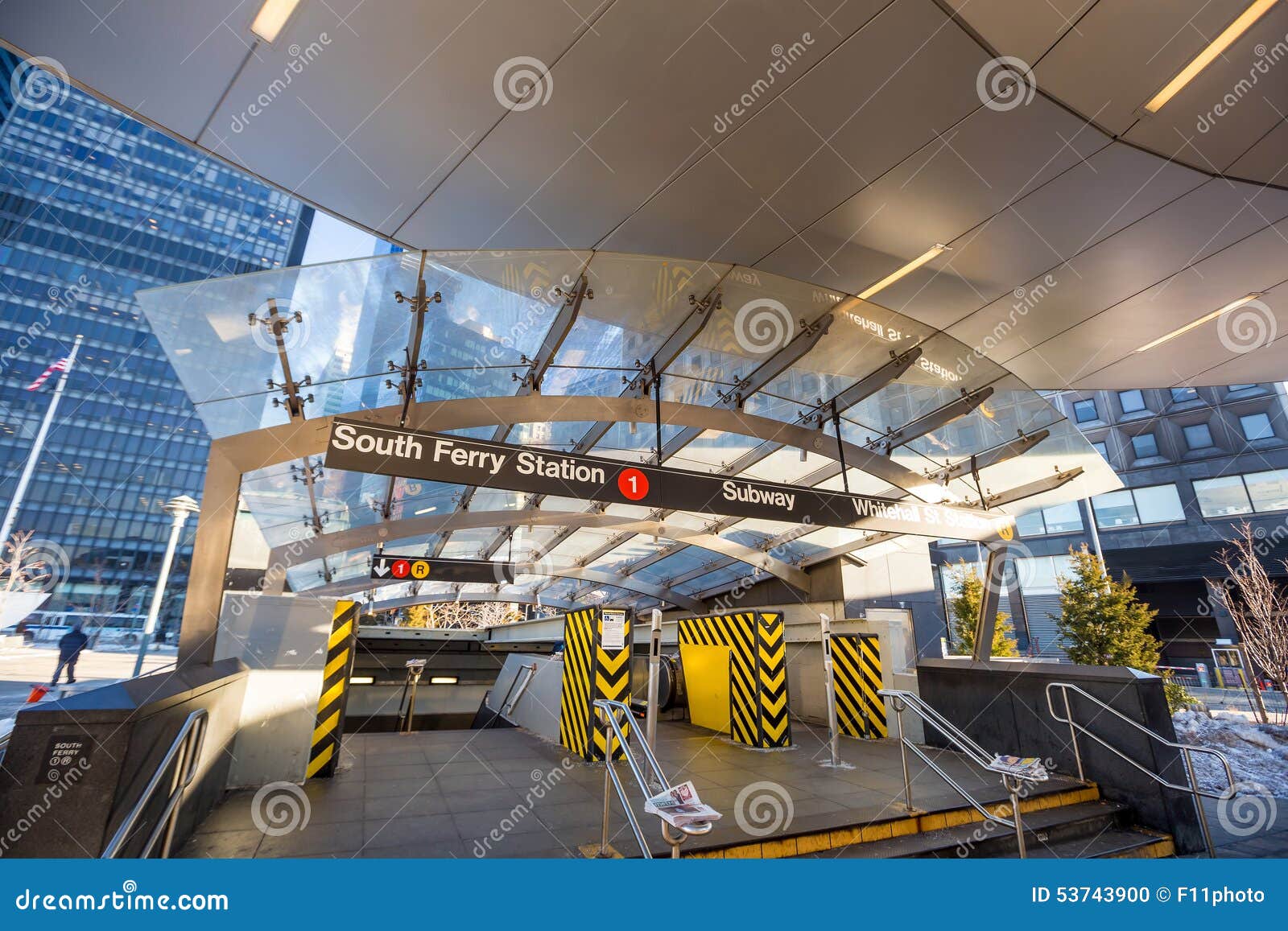 Subway Entrance Of The Bowling Green Station, Known As Battery Park ...