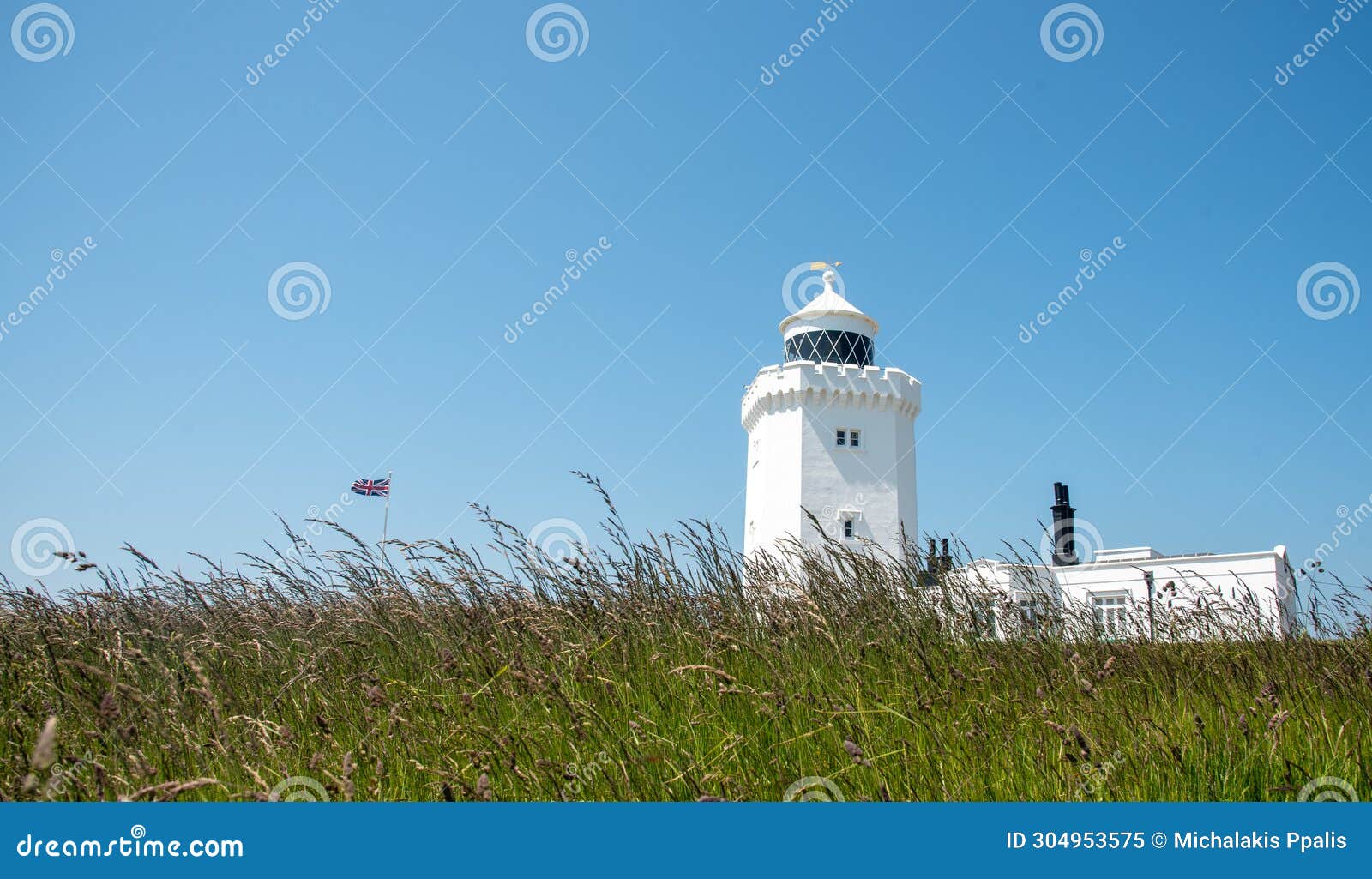 South Foreland Light Houses. White Cliffs of Dover Kent Stock Image ...