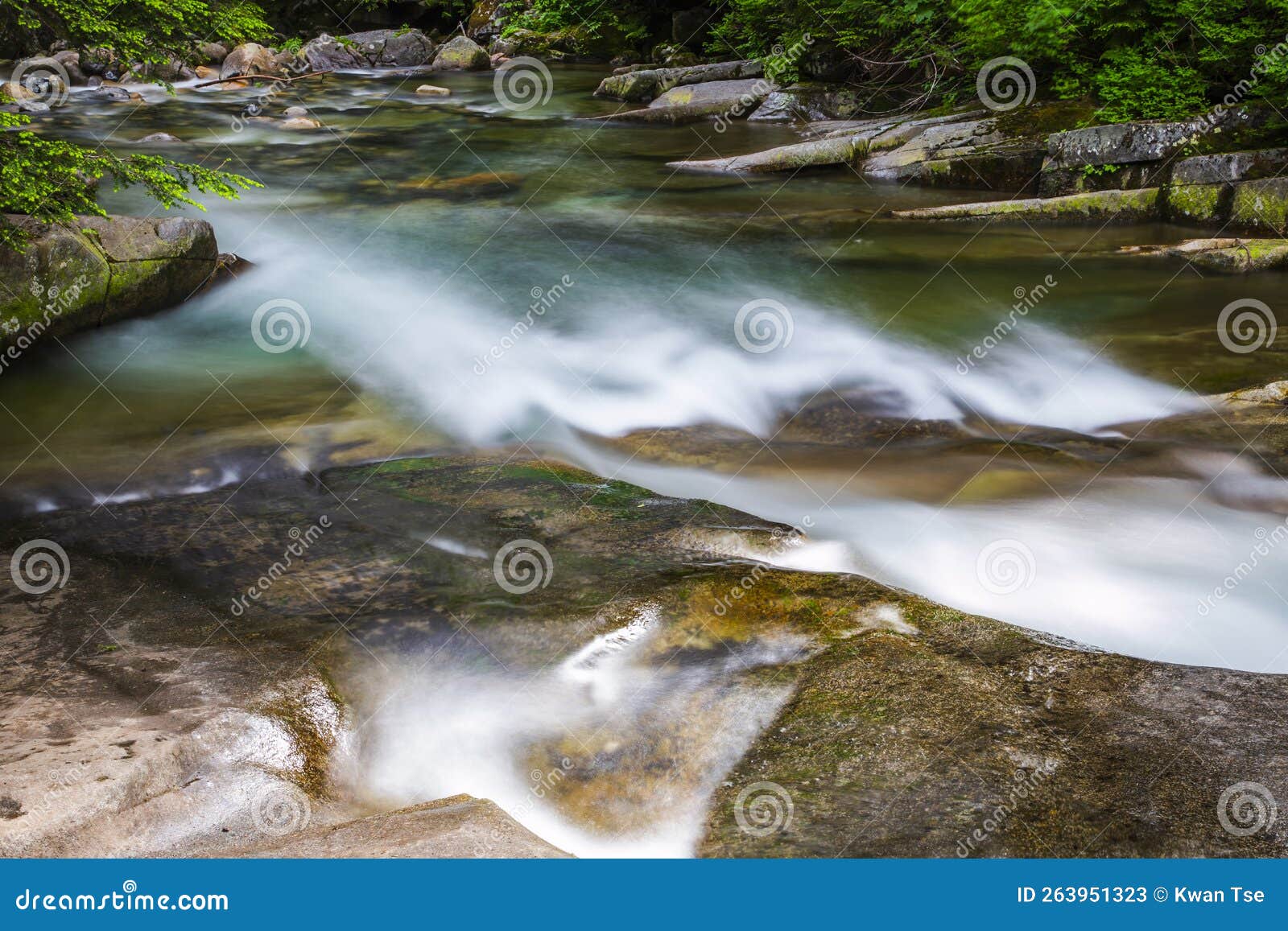 South Fork Snoqualmie River Flowing Stream with Slow Shutter Stock ...