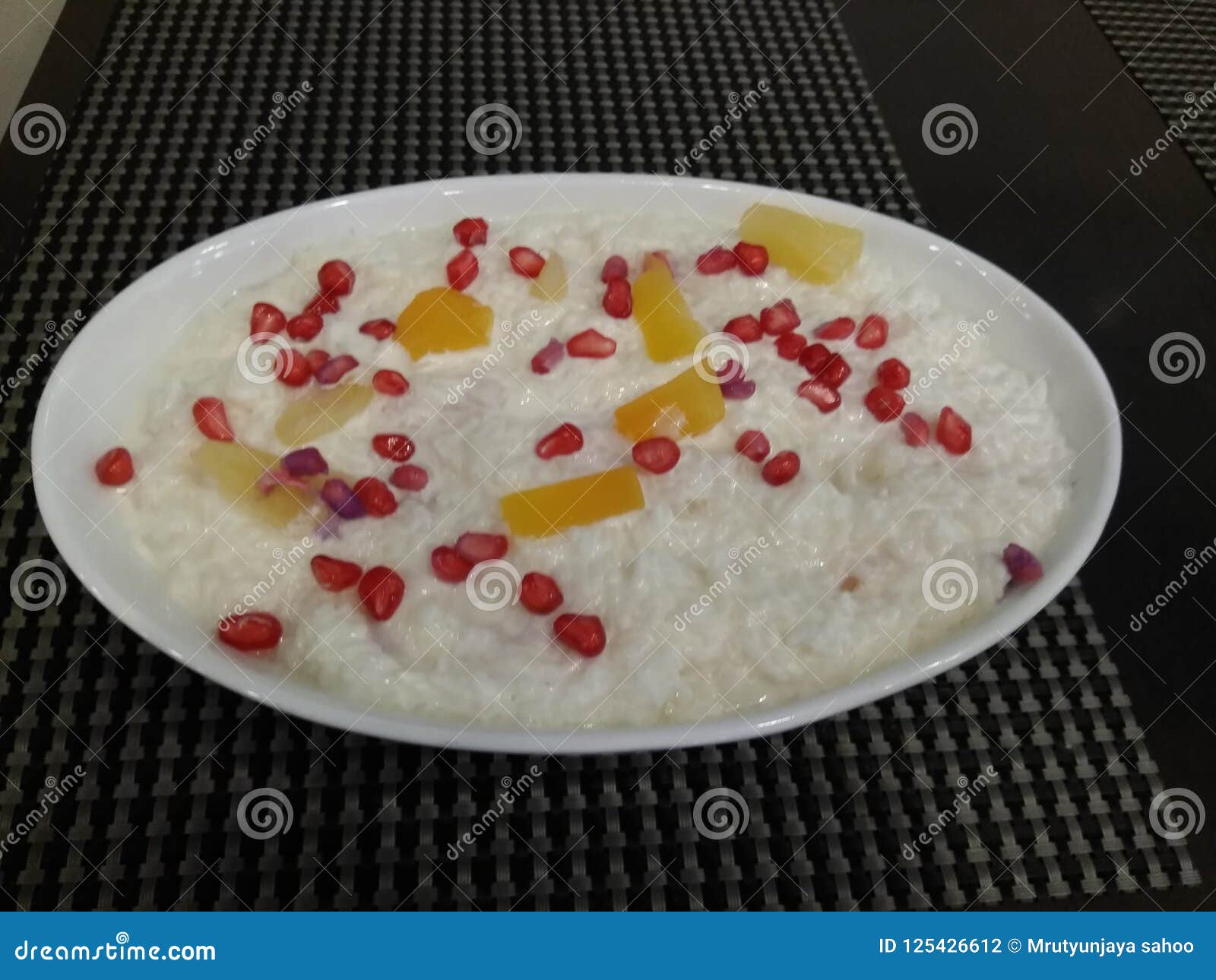 Fruit curd rice stock photo. Image of south, curd, rice - 125426612
