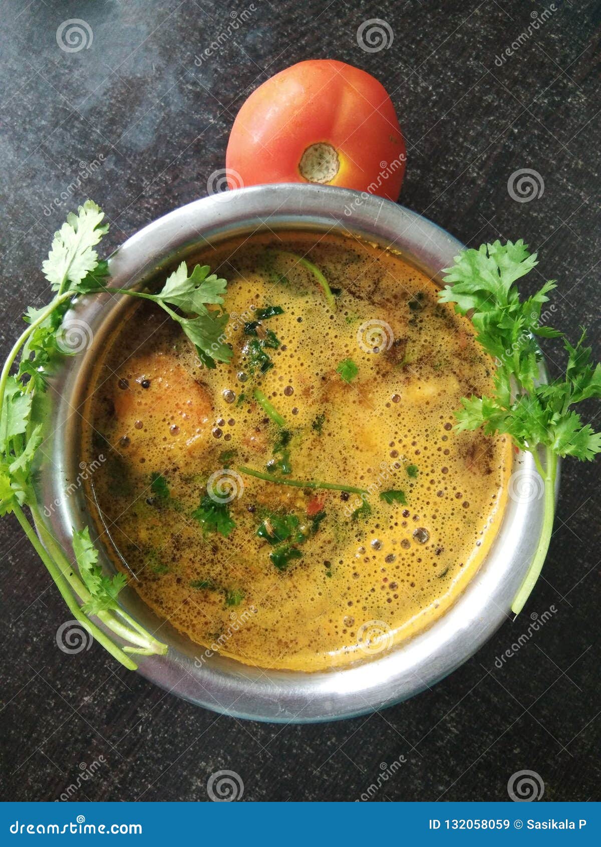 South Indian Tomato Rasam stock image. Image of south - 132058059