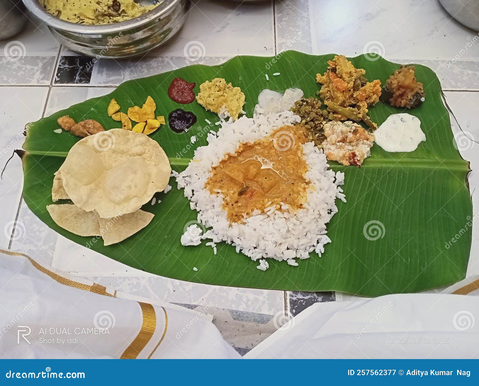 South Indian Traditional Food Sandhya Stock Image - Image of food ...