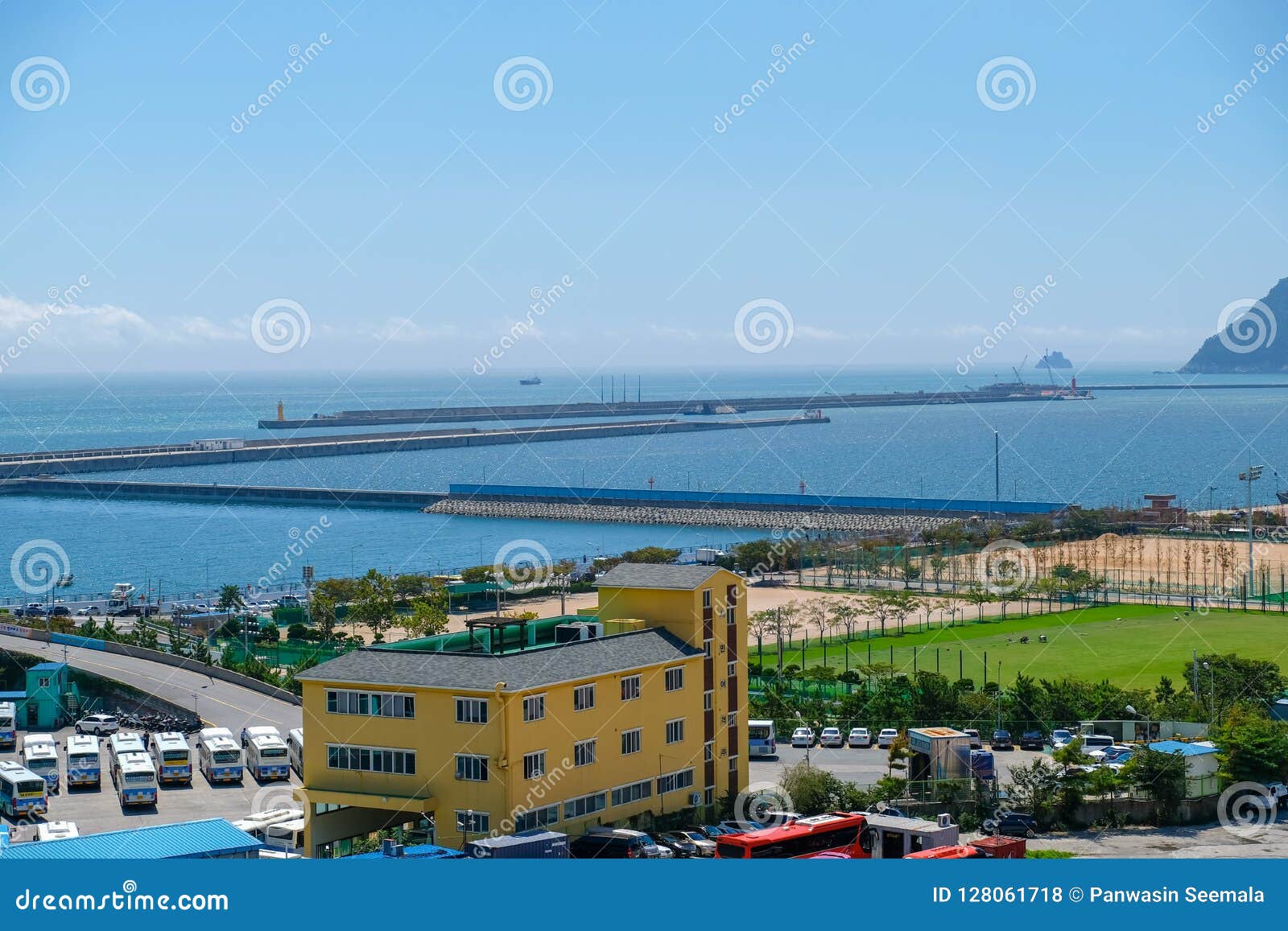 View of Busan Naval Base in Busan, South Korea. Stock Photo - Image of ...