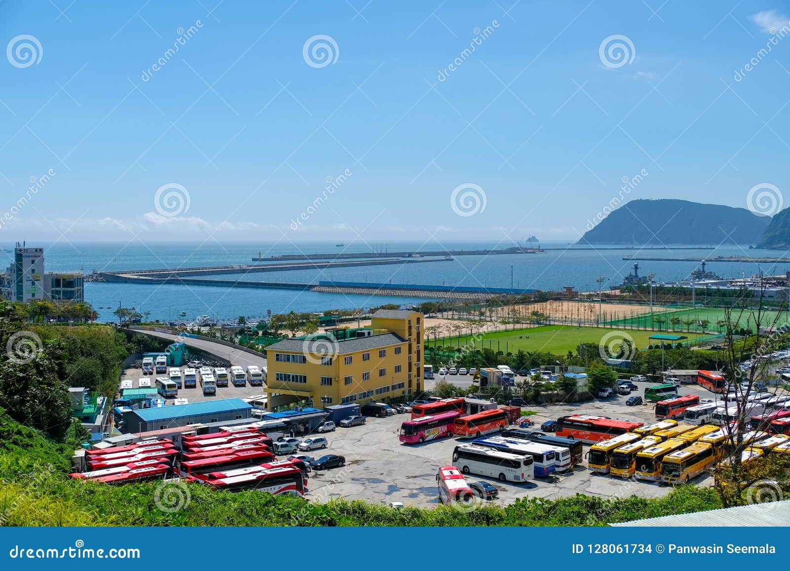 View of Busan Naval Base in Busan City, South Korea. Editorial Stock ...