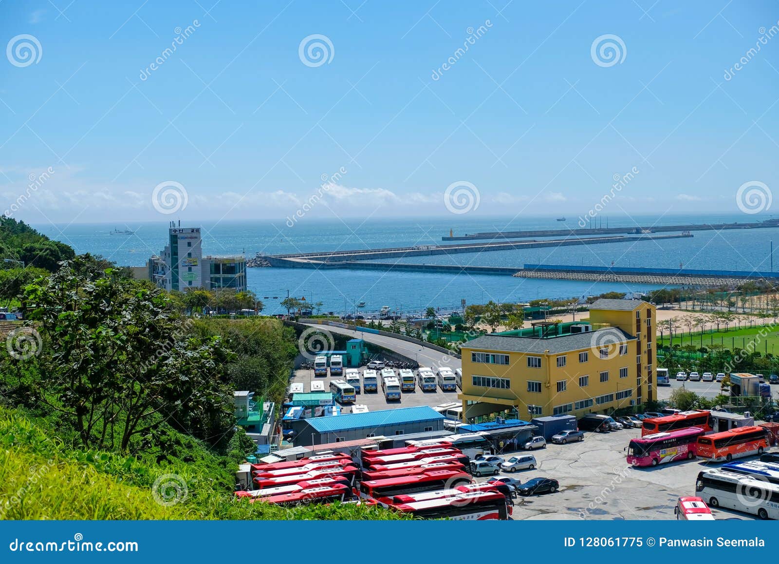 View of Busan Naval Base in Busan City, South Korea. Editorial Image ...