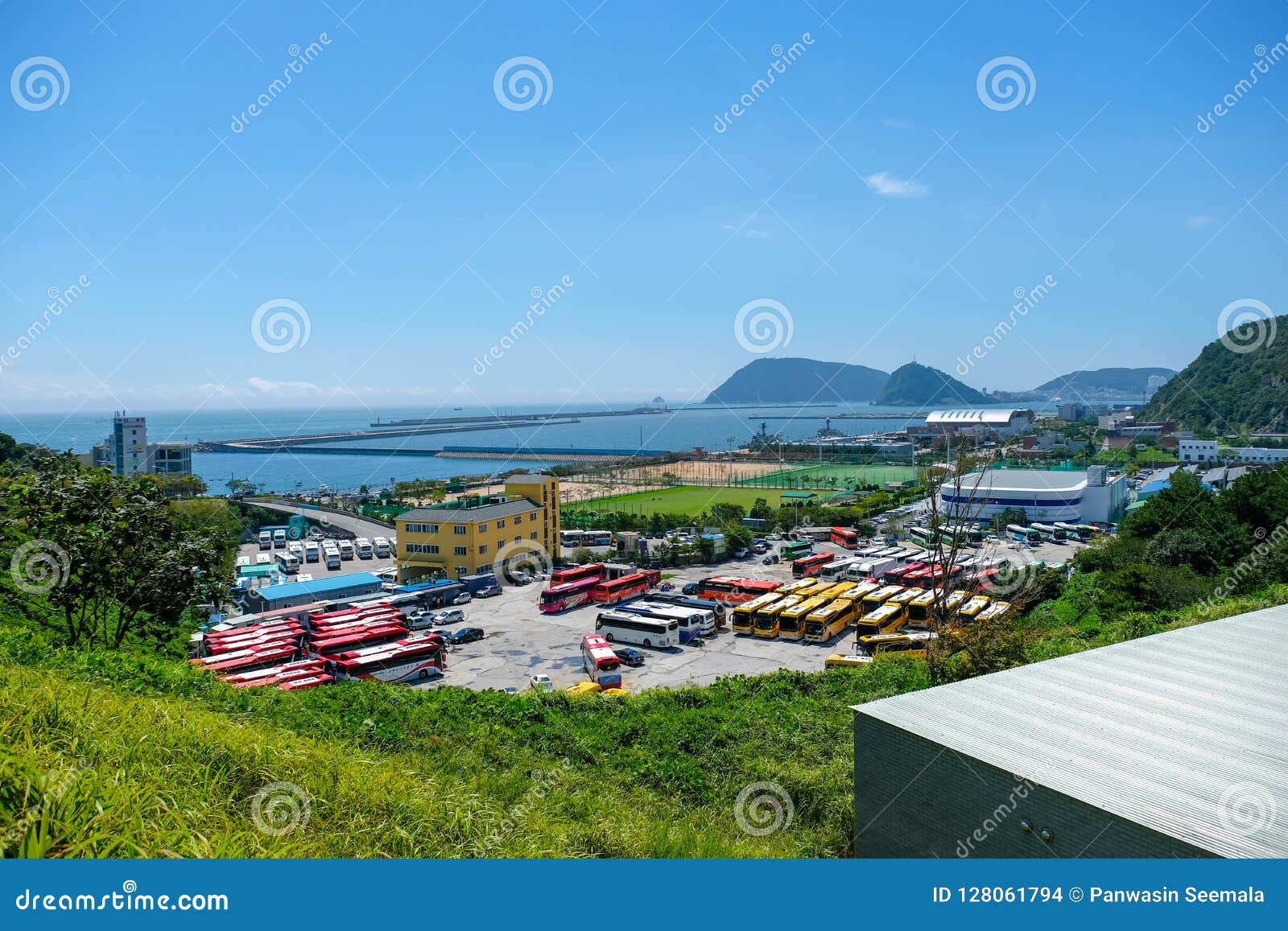 Aerial View of Busan Naval Base in Busan, South Korea. Stock Photo ...