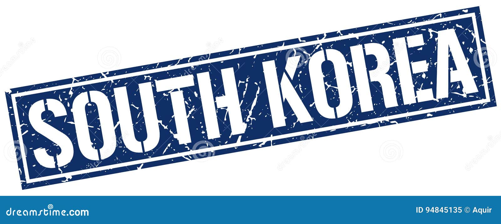 South Korea blue stamp stock vector. Illustration of korea - 94845135