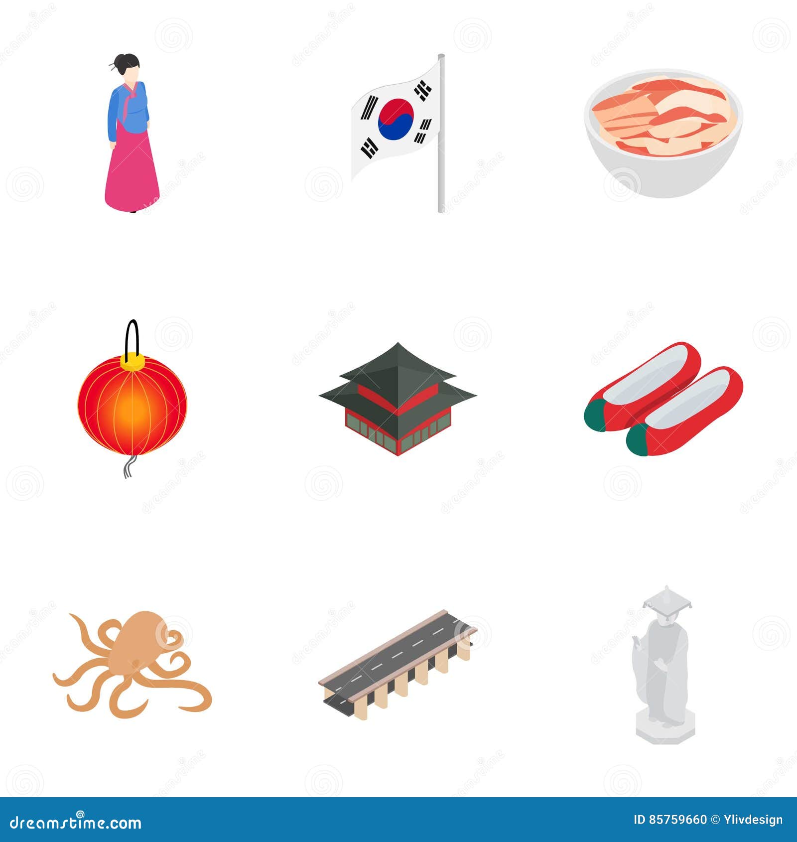 South Korea Cultural Elements Icons Set Stock Vector - Illustration of ... South Korea Cultural Elements Icons Set Stock Vector - Illustration of ...
