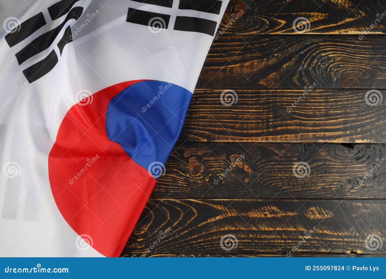 South Korea Flag Background Place for Text Cope Space Stock Photo ...