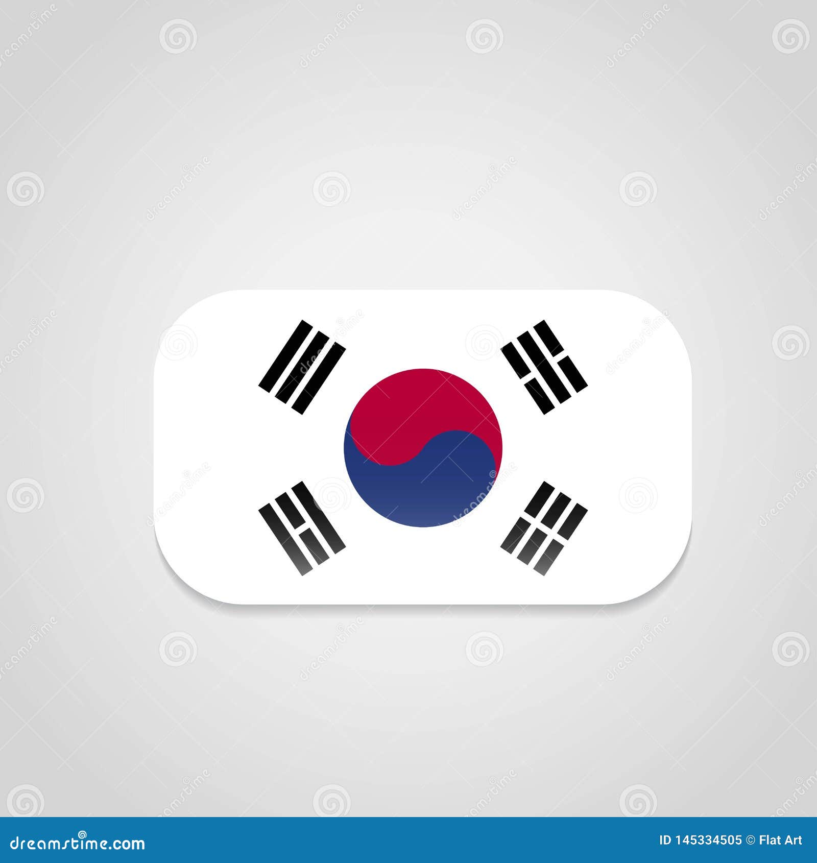 South Korea Flag Design Vector Stock Vector - Illustration of ...