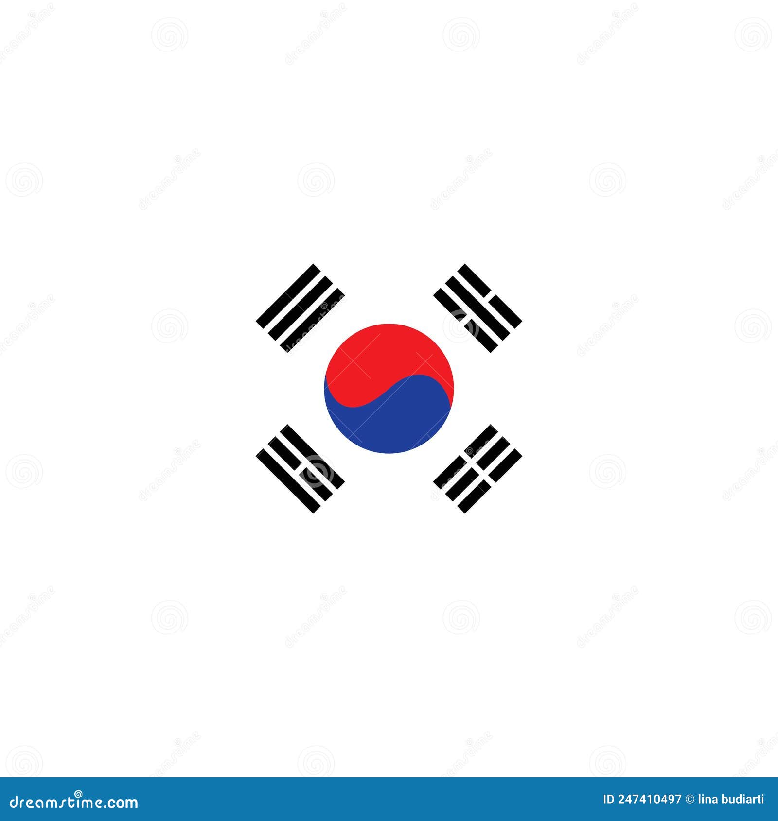 South korea flag logo stock vector. Illustration of wallpaper - 247410497