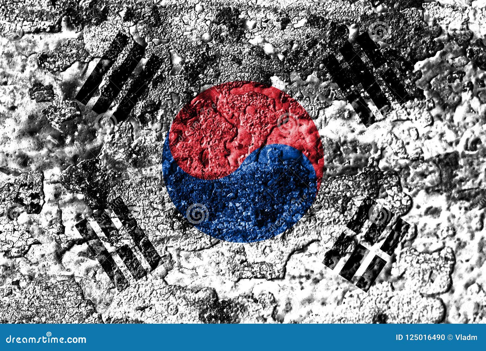 South Korea Grunge Rusted Metal Texture Flag, Rust Metal Background ...